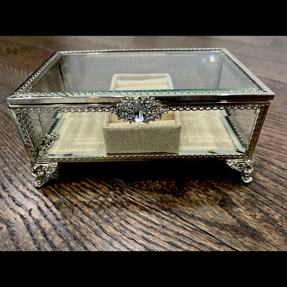 Storage & Organization | Rachel Roy Jewelry Glass Box With Rhinestones ...